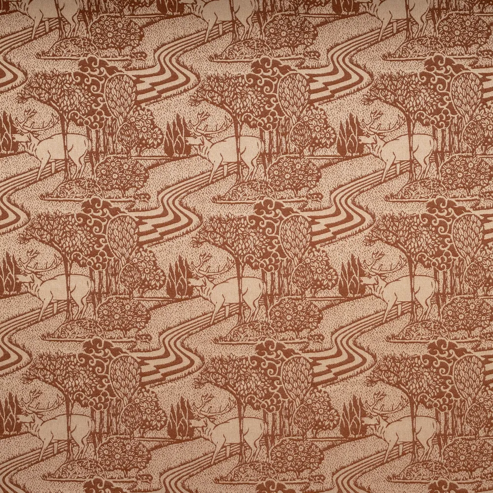 Laura Ashley Trecastle Ember Curtain Fabric - The Curtain Store at Home